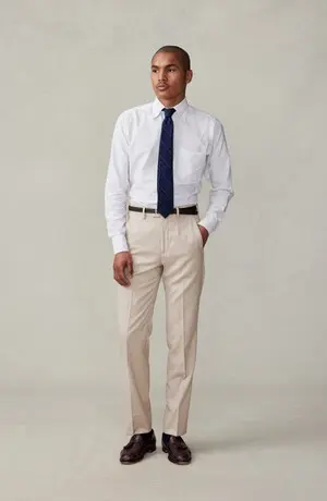 THE BLACK TUX Classic Suit Pants - Tan