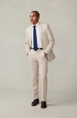 THE BLACK TUX Classic Suit Pants - Tan