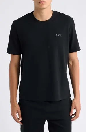 BOSS Waffle Knit T-shirt - Black
