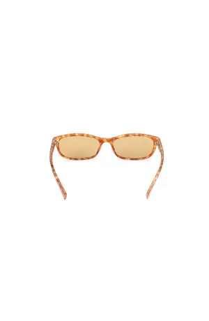 Guess Slim Oval Acetate Sunglasses - Blonde Havana/brown