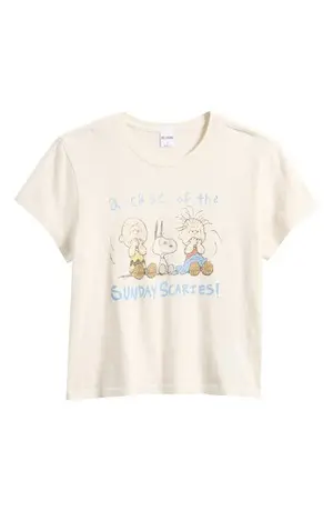 RE/DONE 50s Boxy Cotton Scaries T-shirt - Vintagewhite