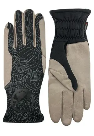 KESSLER Performance Gloves With Leather Palm - Black/mink