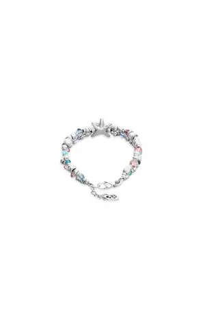 UNODE50 Tone Double Bracelet With Multicolor Faceted Crystals And Star
