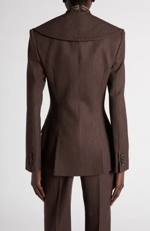 Alexander McQueen Ruffle Collar Wool Jacket
