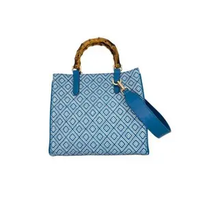 SARAH STEWART The Bernard Denim Tote - Blue
