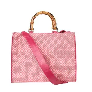 SARAH STEWART The Bernard Denim Tote - Pink