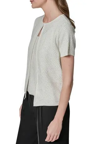 Donna Karan New York Short Sleeve Cardigan