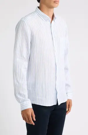 BOSS Liam Striped Linen Shirt