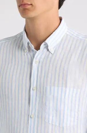 BOSS Liam Striped Linen Shirt