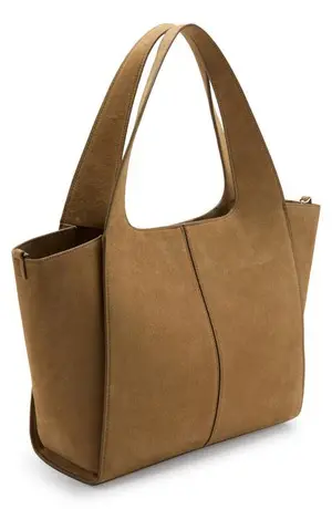Mango Leather Shopper Tote