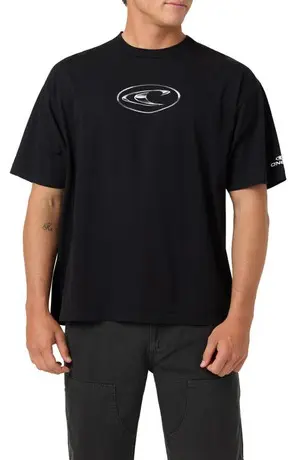 O'Neill Chrome Wave Cotton Graphic T-shirt - Black