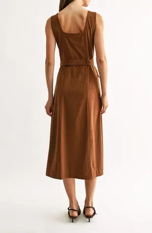Adelyn Rae Kensley Faux Suede Midi Shirtdress