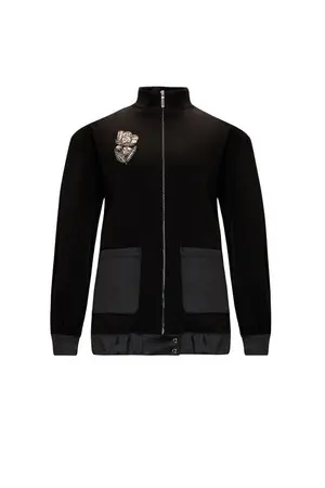 EXQUISE Stone Embellished Regular Knit Jacket