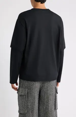 KROST Double Layer Long Sleeve Stretch Cotton T-shirt