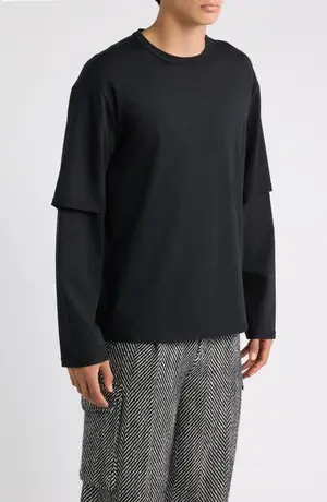 KROST Double Layer Long Sleeve Stretch Cotton T-shirt
