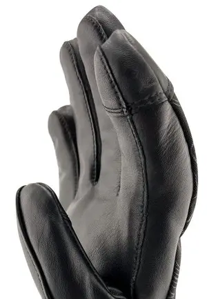 KESSLER Waterproof Ergo Grip Leather Palm Snow Gloves - Black/charcoal