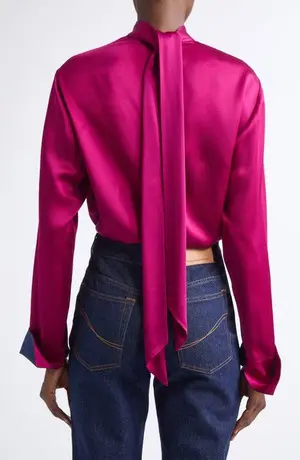 Stella McCartney Tie Back Satin Top