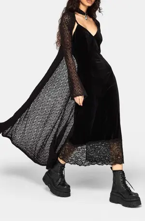 DISTURBIA Adara Longline Fine Knit Cardigan
