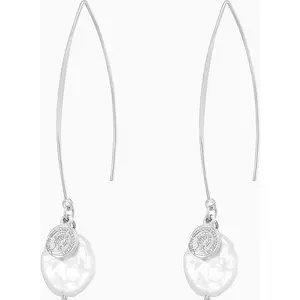 BEARFRUIT JEWELRY Samara Pearl Earrings Dainty Freshwater Pearl Statement - Silver