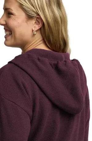 Beyond Yoga Rest Day Waffle Full Zip Hoodie