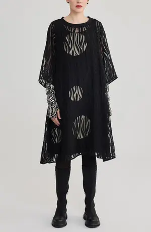 LUUKAA Alessia Jacquard Dress - Black