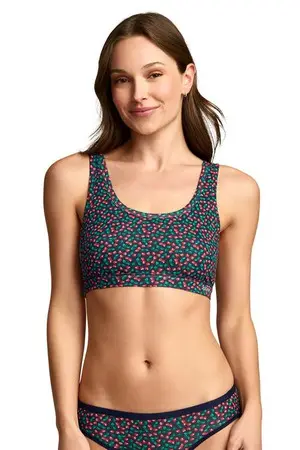 JOCKEY Womens Organic Cotton Stretch Tank Strap Bralette Fresh Cherry