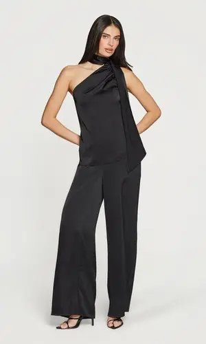 Generation Love Caliope Hammered Scarf Blouse - Black