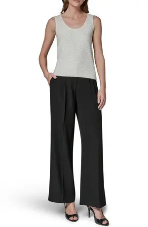 Donna Karan New York Novelty Sequin Scoop Neck Cotton Blend Camisole