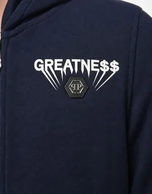 Philipp Plein Fleece Zip Hoodie Greatness