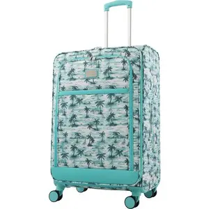 Tommy Bahama Palm Print 30" Expandable Softside Spinner - Aqua