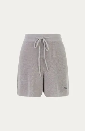 JUANA Noa Open Knit Shorts - Light Gray