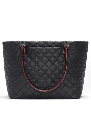 Mz Wallace Daily Small Quilted Nylon Tote - Black