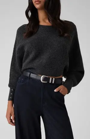 Guess Emily Boat Neck Sweater - Open Grey