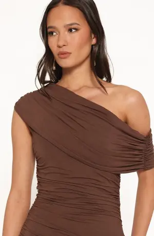 PETAL & PUP Sharmay Off The Shoulder Maxi Dress