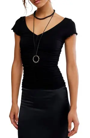Free People Little Extra T-shirt - Black