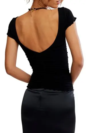 Free People Little Extra T-shirt - Black
