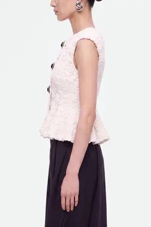 NOCTURNE Accessory Detail Crew Neck Knit Top