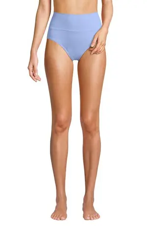LANDS' END Pinchless High Waisted Bikini Bottoms - Soft Cloud Blue