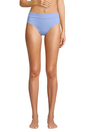 LANDS' END Pinchless High Waisted Bikini Bottoms - Soft Cloud Blue