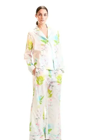 Cynthia Rowley Cotton Voile Pj Pants - White