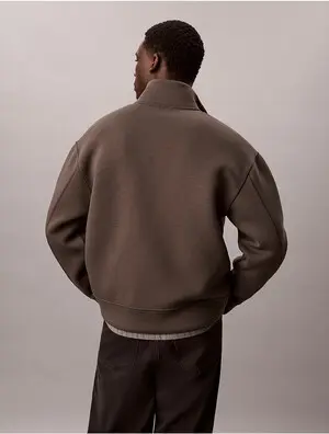 Calvin Klein Spacer Quarter Zip Sweatshirt - Beluga