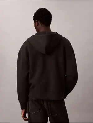 Calvin Klein Cotton Spacer Full Zip Hoodie - Black