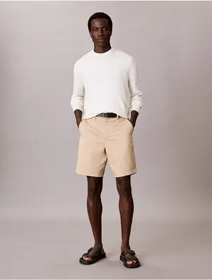 Calvin Klein Cotton Flex Straight 9" Shorts - Travertine