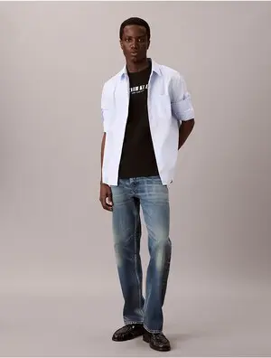 Calvin Klein Slanted Calvin Logo Graphic Tee