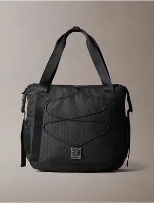 Calvin Klein Utility Emblem Logo Tote Bag - Black