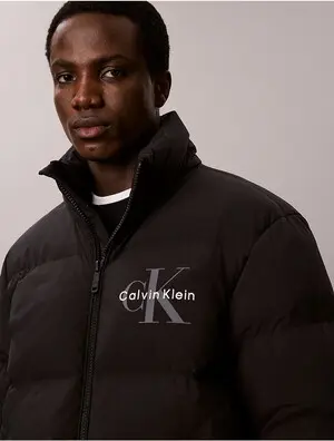 Calvin Klein Nylon Monologo Down Puffer Jacket