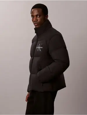 Calvin Klein Nylon Monologo Down Puffer Jacket