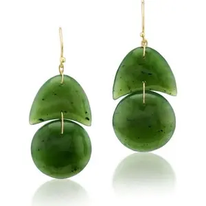TEN THOUSAND THINGS Tiny Arp Drop Earrings - Jade