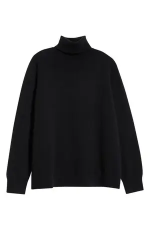 Nordstrom Classic Cashmere Turtleneck Sweater - Black Rock
