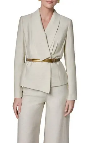 Donna Karan New York Belted Jacket - Lt Sisal